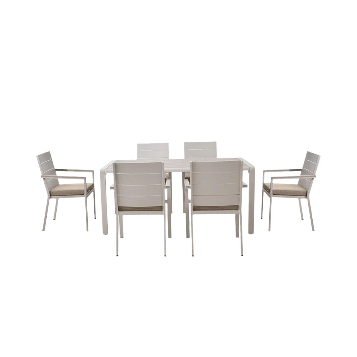 Arona Outdoor 6 Seater Dining Set - Ash – Olivia's