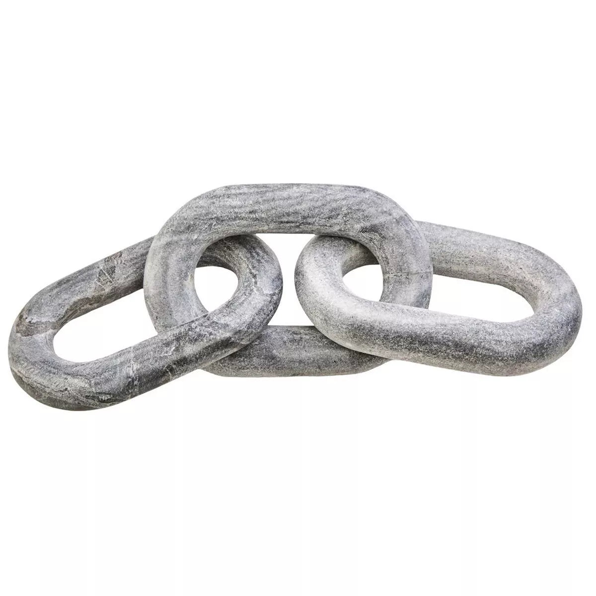 Nason Grey Marble Three Link Chain Decorative Sculpture – Olivia's