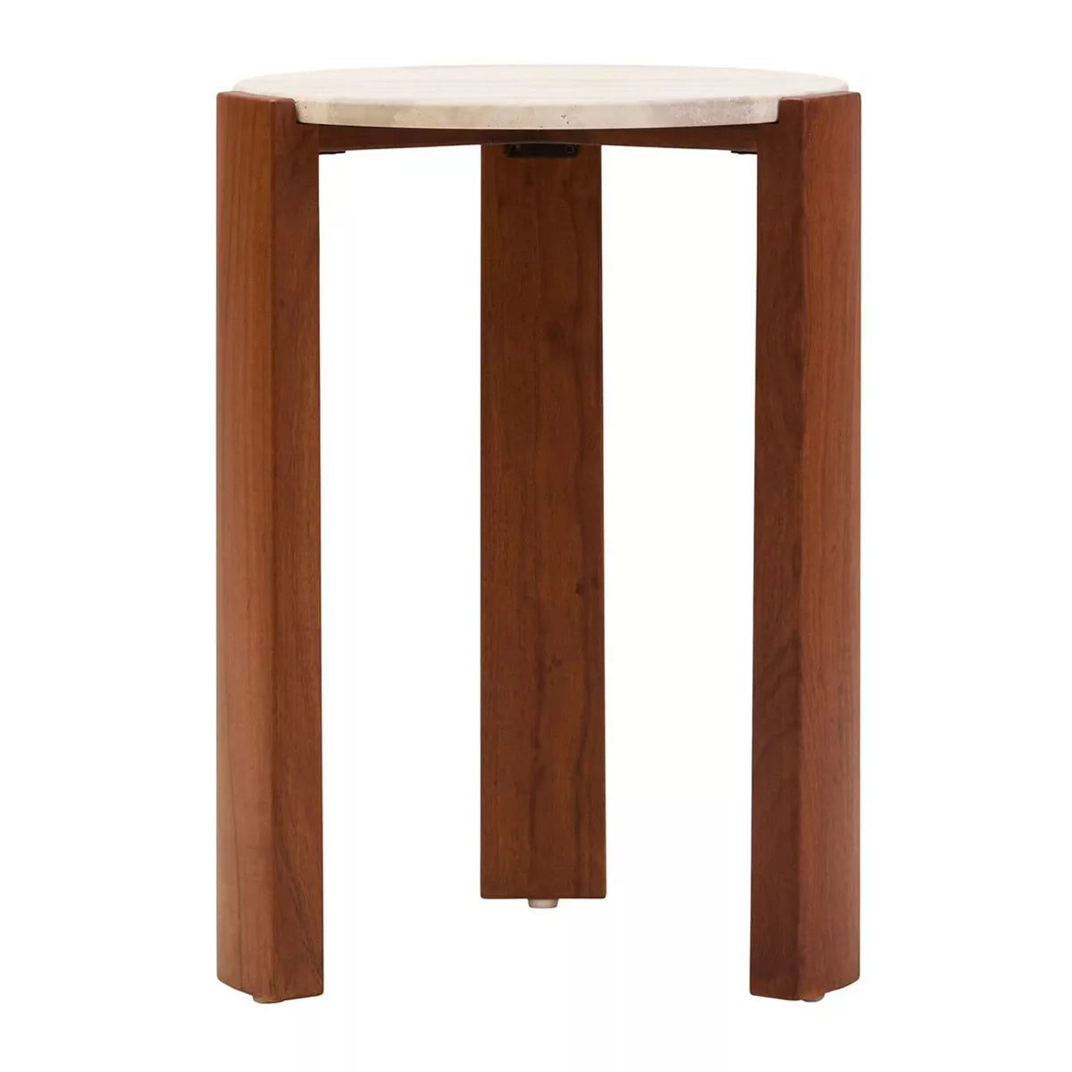 Palermo Round Top Side Table - Travertine – Olivia's
