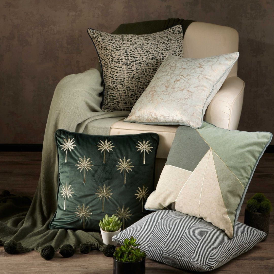 Malini Luxe Cushion in Mink, Cushions – Olivia's