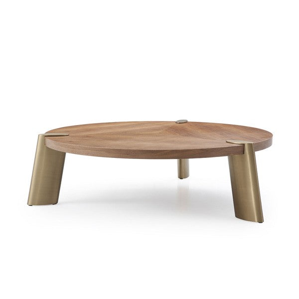Amara Round Coffee Table - Walnut – Olivia's