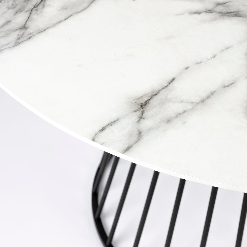 Olivia's Nordic Living Collection Fokus Round Dining Table in Black