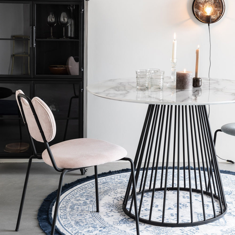 Olivia's Nordic Living Collection Fokus Round Dining Table in Black