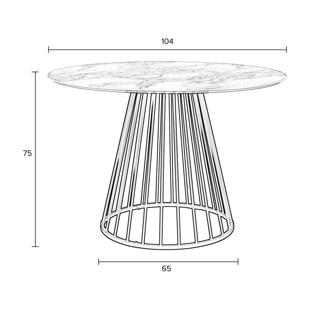 Olivia's Nordic Living Collection Fokus Round Dining Table in Black