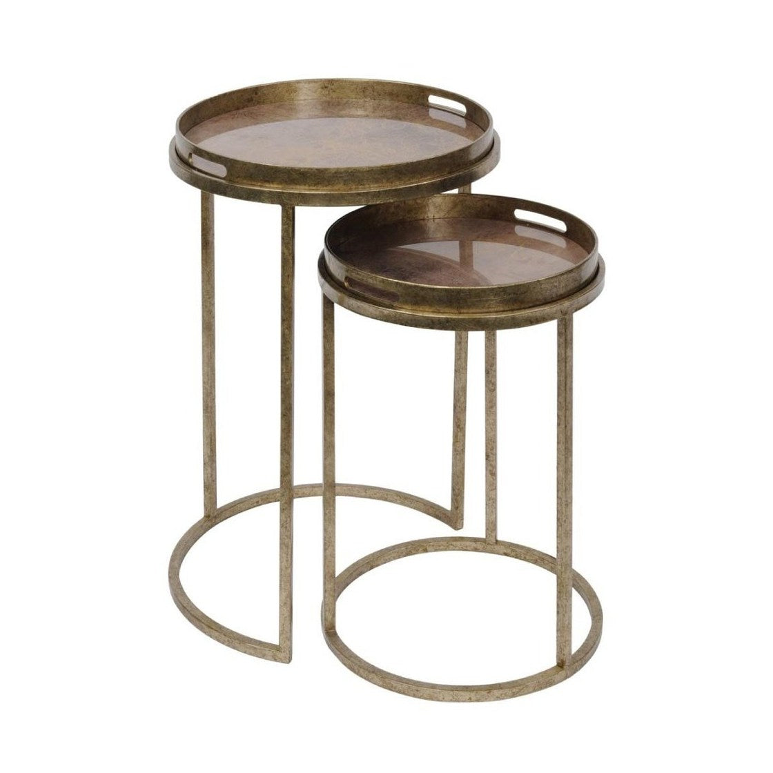 Vienna Atlas Set of 2 Side Tables - Antique Gold – Olivia's