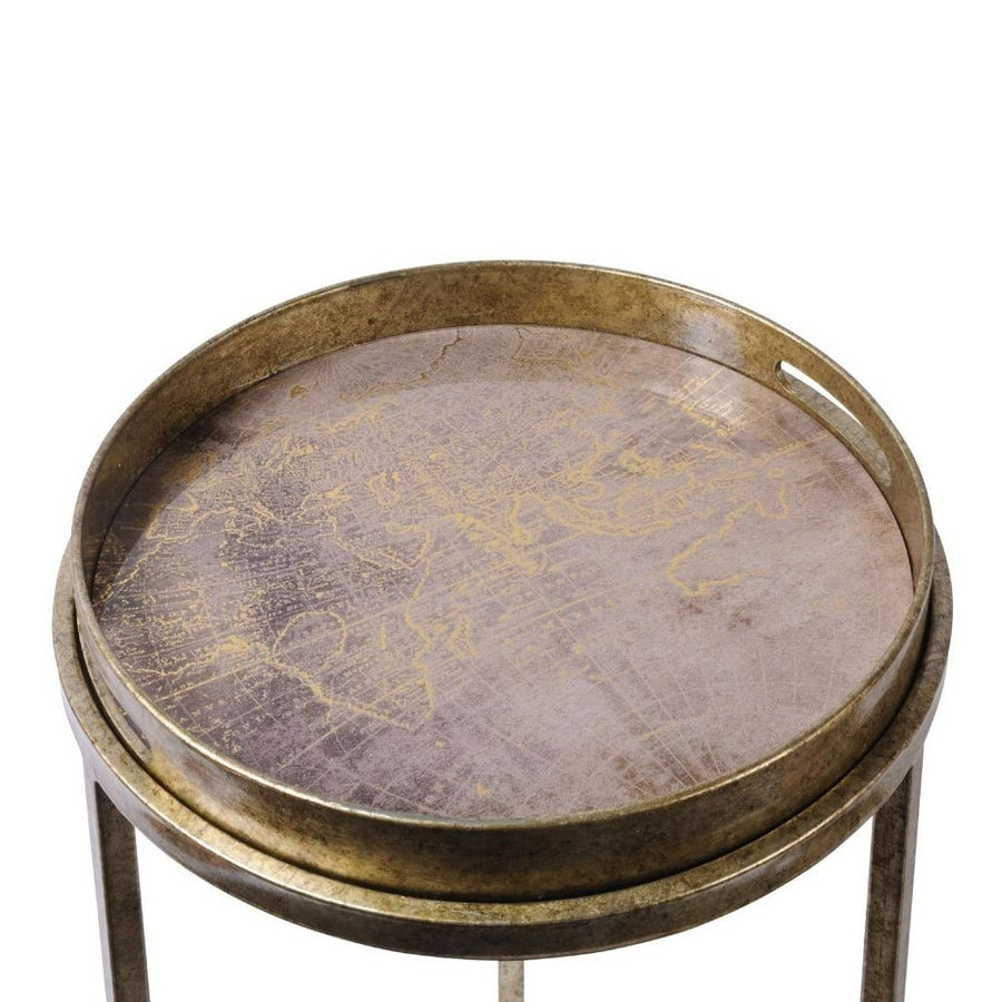 Vienna Atlas Set of 2 Side Tables - Antique Gold – Olivia's