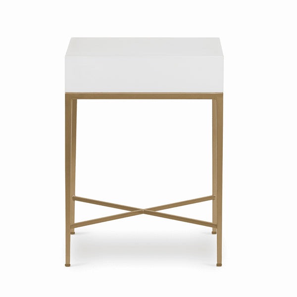 Olivia's Berkeley White Bedside Table